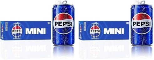 Amazon.com : Pepsi Soda, Mini Cans, 7.5 Ounce (Two packs of 10 ...