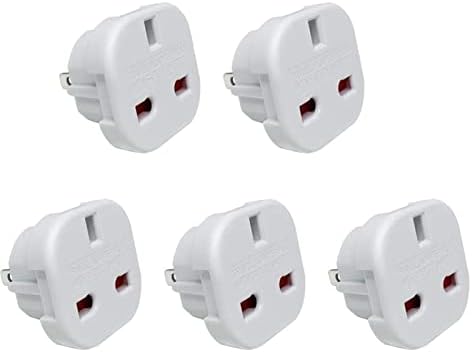 High Grade - [5 PACK] Travel Plug Converts UK Plug to USA (Flat) Plug ...