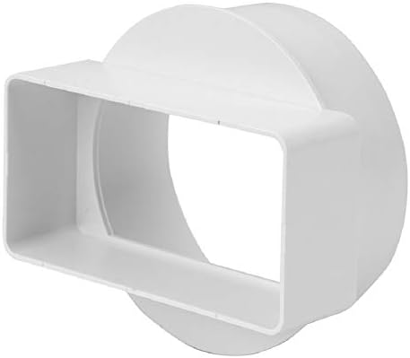 110x55mm -Ø 100mm Flat Rectangular to Round Ducting Adapter - Straight ...