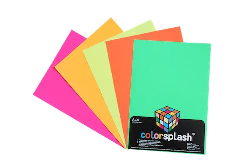 A/4 Florscent PPC Paper (Mix Color 100 Sheet Pack)-80 GSM : Amazon.in ...