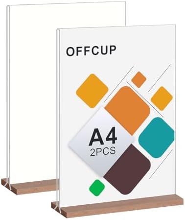 Displaypro A4 Clear Acrylic Portrait Counter Poster Holder Display ...