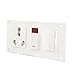 Lisha 16 Amp Switch Socket Combined (5 in 1) with White Cover Plate ...