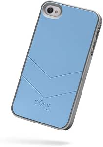 Amazon.com: The Pong Case for iPhone 4/4S, Soft Touch Silver/Blue ...