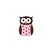 Amazon.com: Polka Dot Owl Nursery Wall Decal - Brown/Pale Pink ...