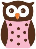 Amazon.com: Polka Dot Owl Nursery Wall Decal - Brown/Pale Pink : Tools ...