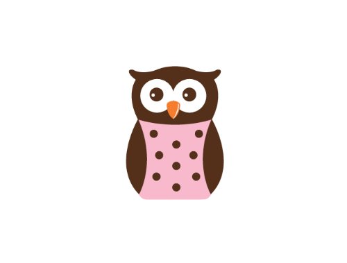 Amazon.com: Polka Dot Owl Nursery Wall Decal - Brown/Pale Pink : Baby