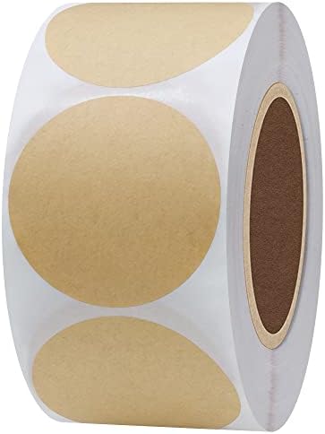 25mm Kraft Brown Round Stickers Labels, Roll of 1000 : Amazon.co.uk ...