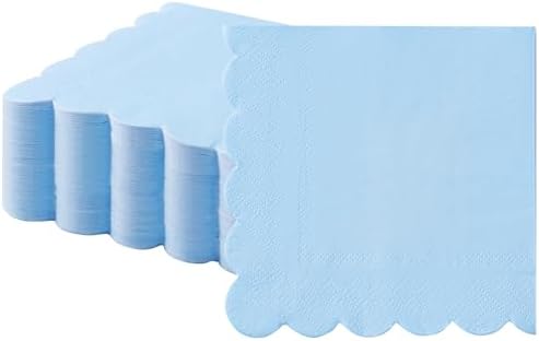 Amazon.com: Blue Floral Cocktail Napkins For Wedding Party Birthday ...