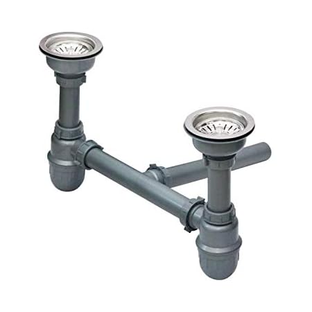 NEW WARE® Bottle Trap PVC 2 Way Set with Sink Coupling for Bathroom ...