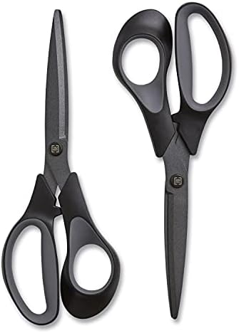 Amazon.com : TRU RED 8in Non-Stick Titanium Scissors, Straight Handle ...