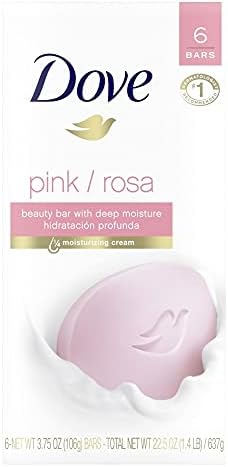 Amazon.com : Dove Beauty Cream Bar Soaps, Pink/Rosa - 135g / 4.76oz x ...