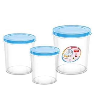 Buy MILTON Storex Plastic Container - 5 L, 7 L, 10 L, 3 Pieces, Blue ...