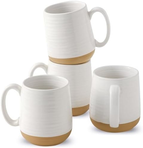 Amazon.com: Large Ceramic Coffee Mugs Set - 15 OZ Porcelain Coffee ...
