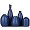Amazon.com: Blue Ceramic Vase - Set of 5 Blue Bud Vases, Modern ...