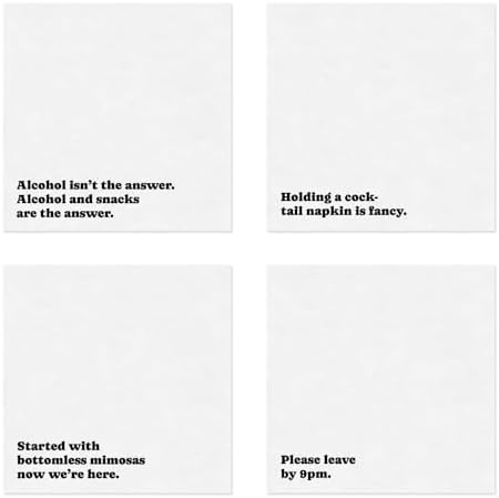 Amazon.com | Snarky Party Cocktail Napkins / 48 Hilarious Napkins / 4 ...