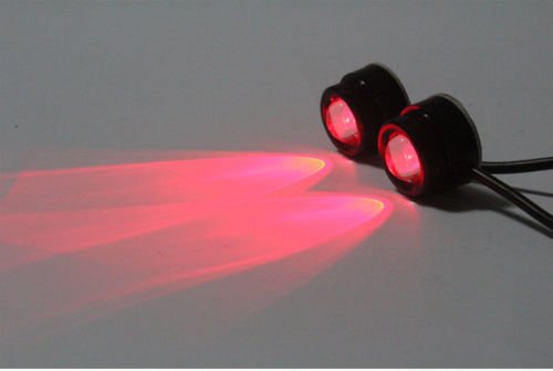 Hawk Metal Motorcycle Bike Strobe Flashing Projector LED Light (Red ...