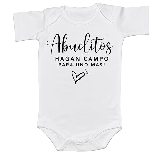 Amazon.com: Abuelitos Hagan Campo Para Uno Mas de bebé Romper Spanish ...