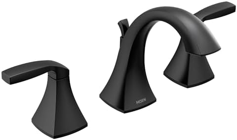 Moen Voss Matte Black Two-Handle Widespread Bathroom Faucet Trim Kit ...