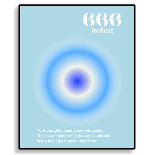 Amazon.com: Angel Number 666 Art Print, Energy Aura Gradient Print ...