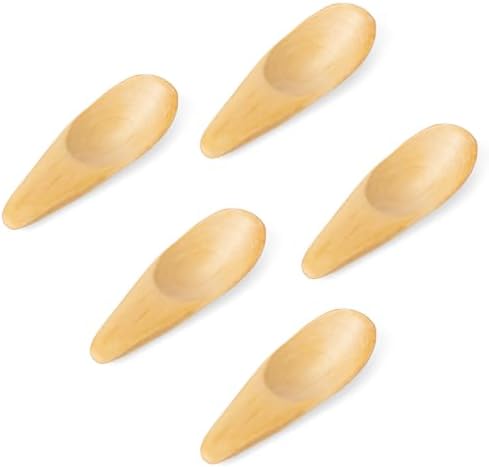 Amazon.com: Beetoo Small Wooden Salt Spoon, 2PCS Solid Wood Condiments ...