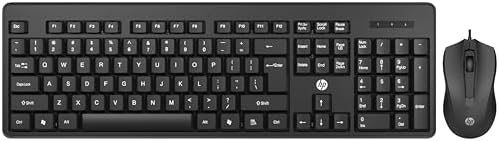 Amazon.in: Buy HP K160 Wireless Keyboard, Black Wired Mouse 100 with ...