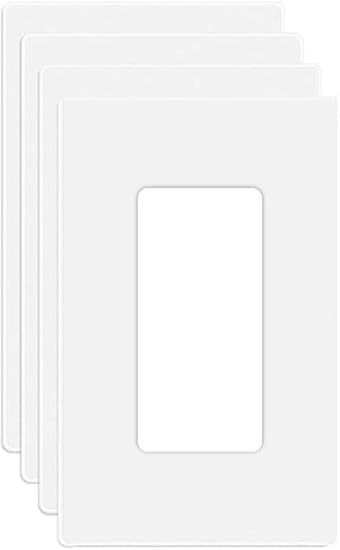 1-Gang Screwless Decora Wall Plate Cover Single Switch Outlet ...