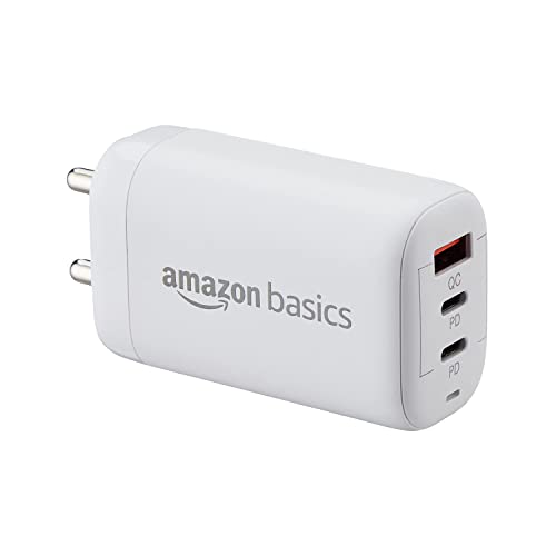 Amazon Basics 65W Triple Output GaN Charger for Mobile Phones, Laptops ...