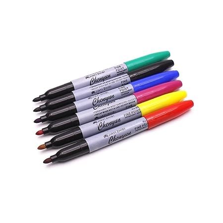 P S ASSOCIATES 6PCS Skin Marker Pen Tattoo Piercing Pen Supply Tool ...