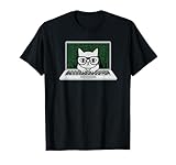 ・ブランド:Techie Feline Coder Gear・製造元:Techie Feline Coder Gear・製造元/メーカー部品番号:A60SK1E466C・緑色のバイナリコード画面でノートパソコンにコーディングするオタク眼鏡を...