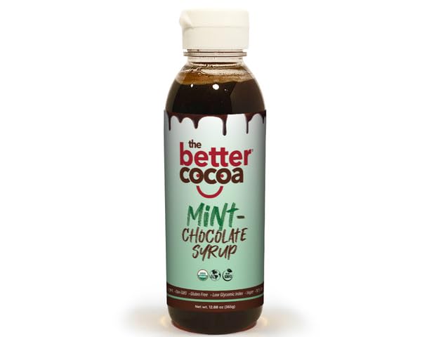 Amazon.com : Chocolate Mint Chocolate Syrup (Vegan, Low-Glycemic Sugar ...