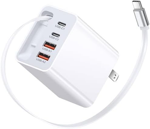 Amazon.com: OKRAY 40W USB C Charger with Retractable USB C Cable, 4 ...