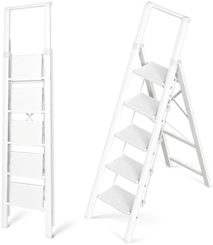 WOA WOA 6 Step Ladder, Lightweight Folding ladders with Wide Pedals ...