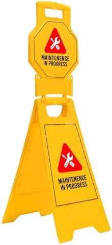BERRY Maintenance In Progress Floor Sign - Yellow | Plastic Floor Sign ...