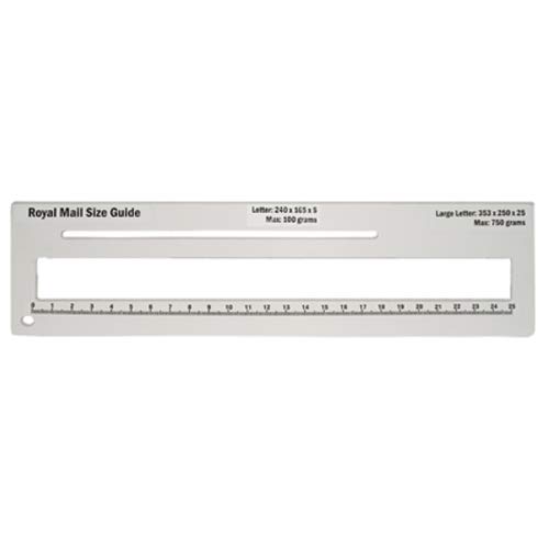 PPI Letter Size Guide Ruler Post Office Postal Price Postage. (White ...
