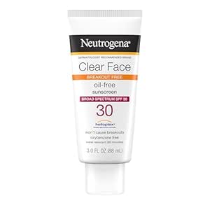 Amazon.com: Neutrogena Clear Face Sunscreen For Acne Prone Skin, Broad Spectrum Sunblock SPF 30 ...