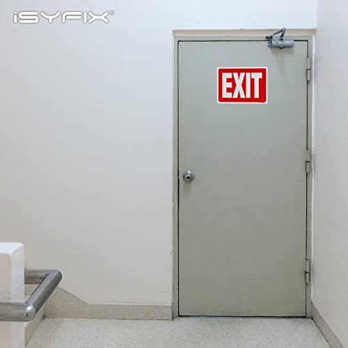 Snapklik.com : iSYFIX Exit Signs Stickers 2 Pack 14X10 Inch Premium ...