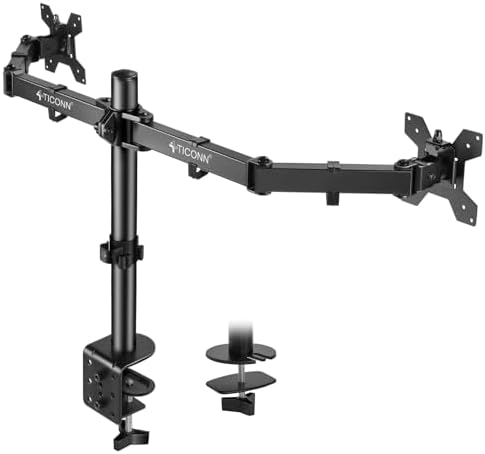 Amazon.com: Vari Dual Monitor Arm - VESA Monitor Mount w/ 360 Degree ...