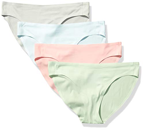 Amazon Essentials Women's 4-Pack Seamless Bonded Stretch Bikini Panty ...