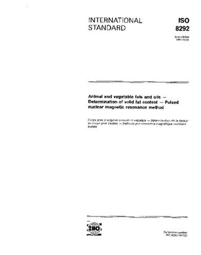 ISO 8292:1991, Animal and vegetable fats and oils - Determination of ...