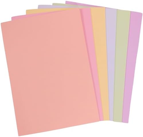Pastel Card A4 Mixed Pastel Card 50 Sheets 160gsm 6 Shades A4 Printer ...