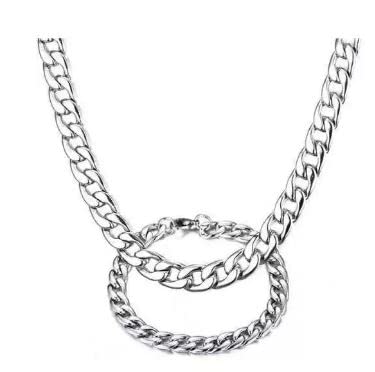 Buy The Flourish Silver Chain With Chain Bracelet Combo at Amazon.in