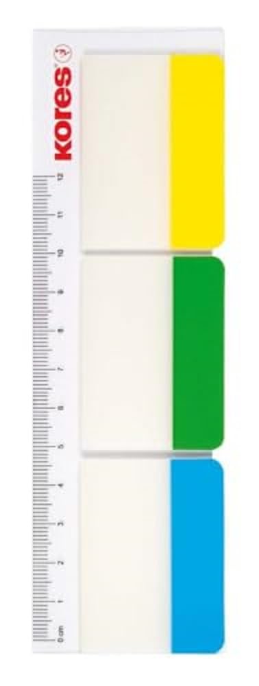 Kores - Transparent Sticky Labels on Ruler - Film Index Tabs, Self ...