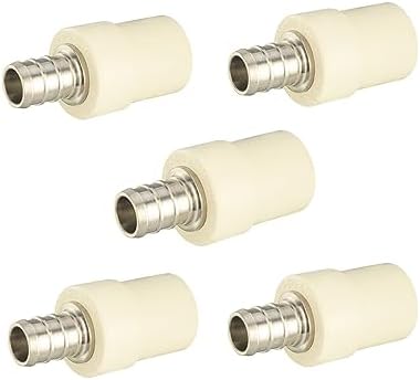 Amazon.com: 10 PIECES XFITTING 1/2" PEX X 1/2" CPVC COUPLING, TRANSITION COUPLING, BRASS PEX B ...