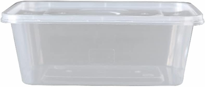 100 x Microwave Plastic Food Container Takeaway Tubs Heavy Duty ...