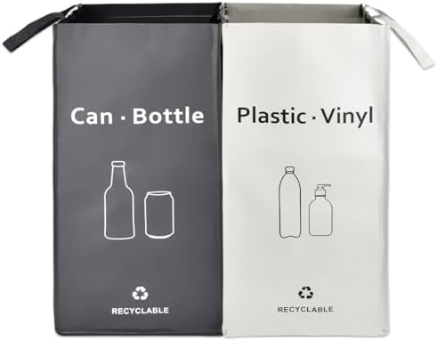 ANNTIM 2PCS Recycling Bags, Waste Separation Bags with Carry Handles ...