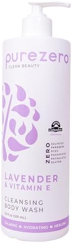 Amazon.com : Purezero Lavender & Vitamin E Body Wash - 20 oz Calms and ...