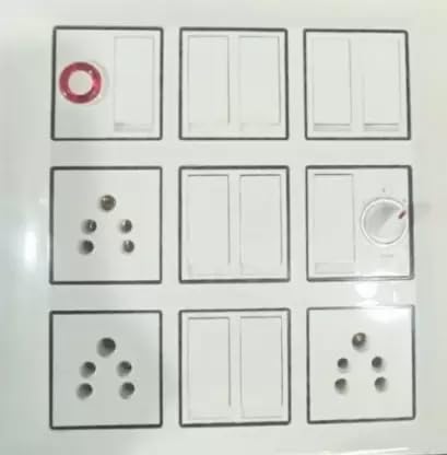 BAHUL Wall Surface Modular Electric Board 6 A Three Pin Socket : Amazon ...