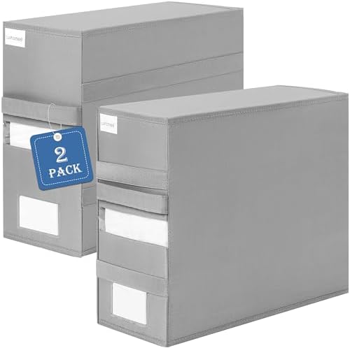 Amazon.com: LUVHOMEE Bed Sheet Organizer and Storage, 2 Pack Folding ...