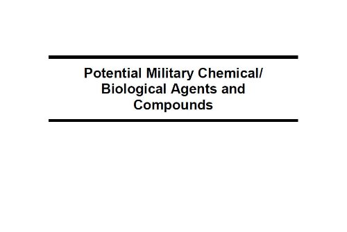 Amazon.com: US Army, Potential Military Chemical/Biological Agents and ...