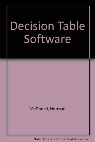 Decision table software;: A handbook: 9780877690245: Amazon.com: Books